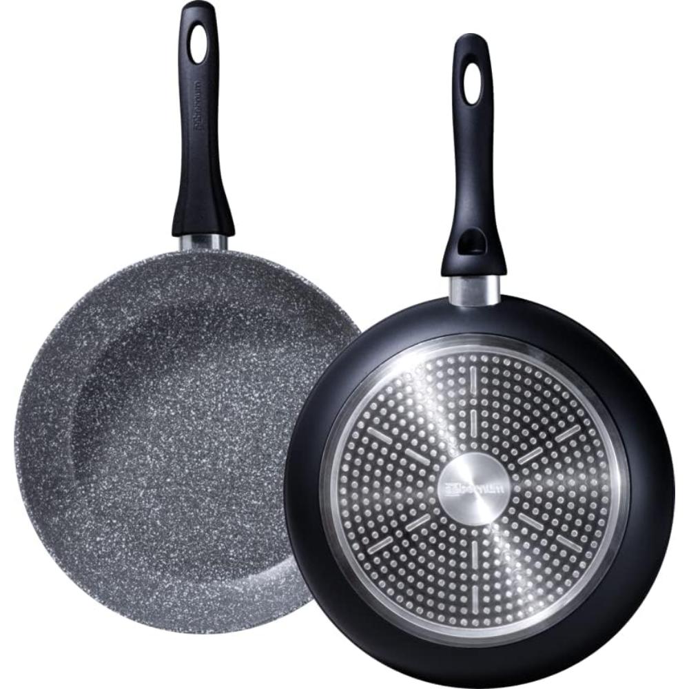 Bis Padelle 28 e 32 Cm Stone in Black Aeternum - niclick